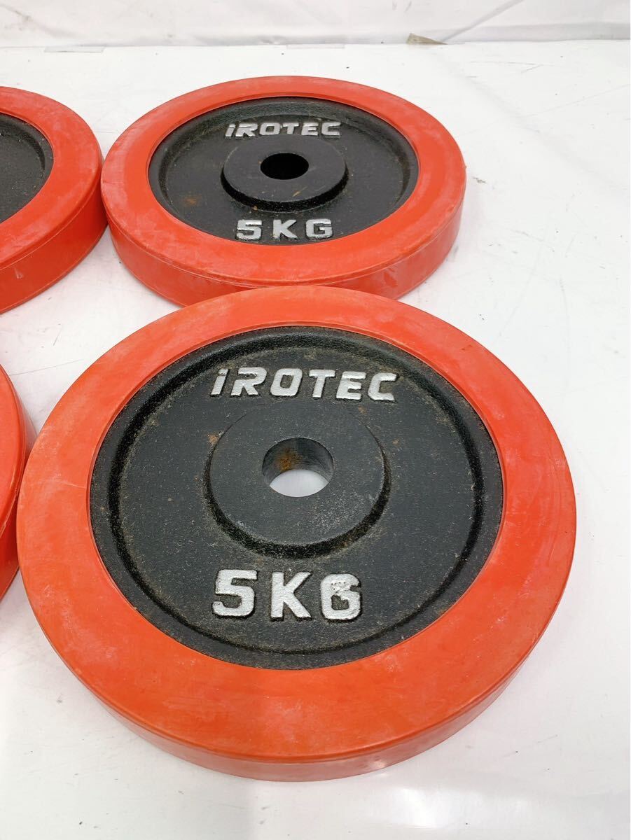 Yahoo!オークション - 5SD007 IROTEC ダンベル 5kg オレンジゴム付き 4...