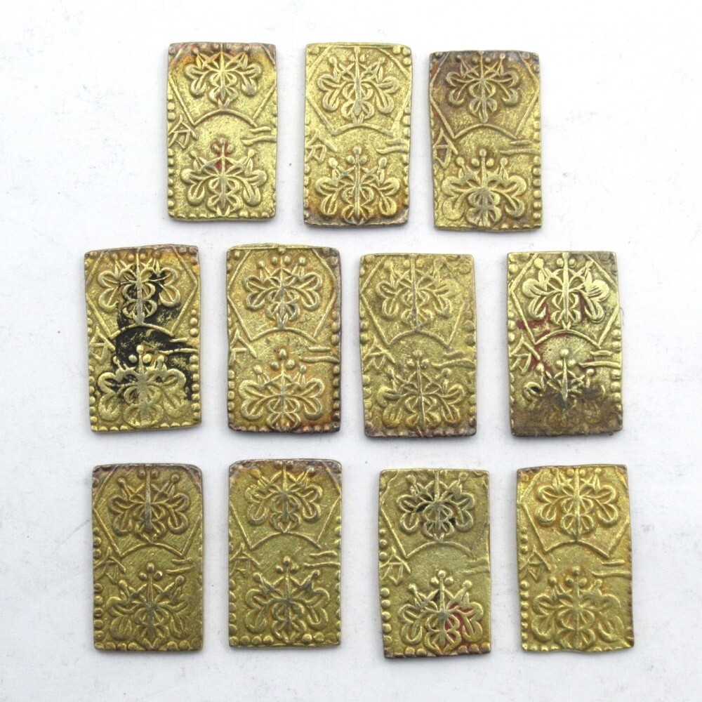 Yahoo!オークション - 1円〜 明治二分判金 総重量 約33g 計11点 おまと...
