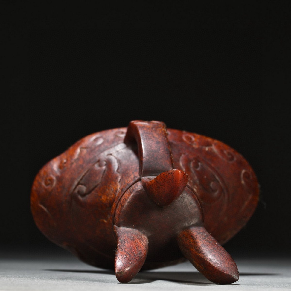 Yahoo!オークション - 【清】時代物 天然角材 三足爵杯12.6x13㎝/278g...