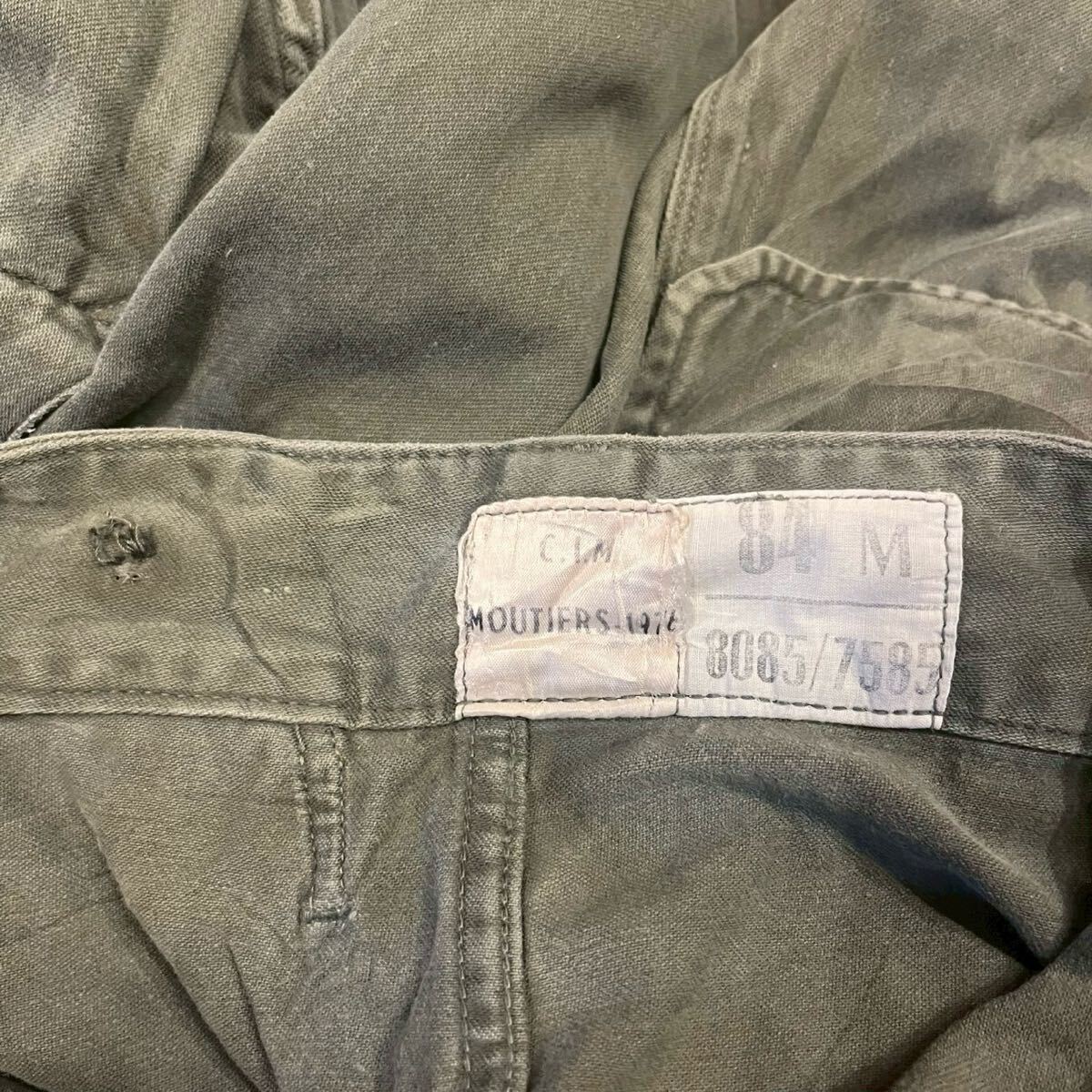Yahoo!オークション - 70s フランス軍 実物 M-64 フィールドパンツ カ...