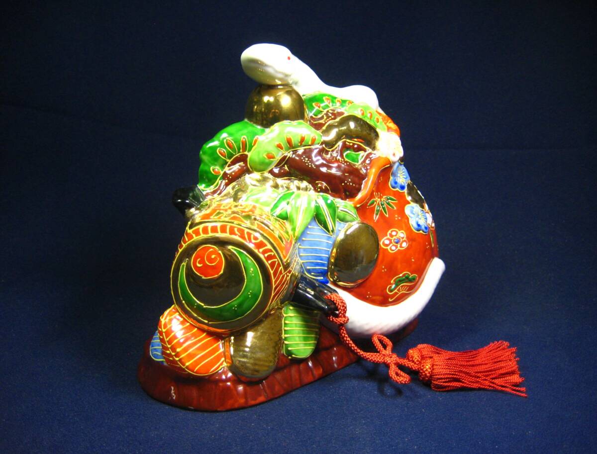 Yahoo!オークション - p86 床飾り 九谷焼 昇竜造 松竹梅巳 置物 飾物 ...