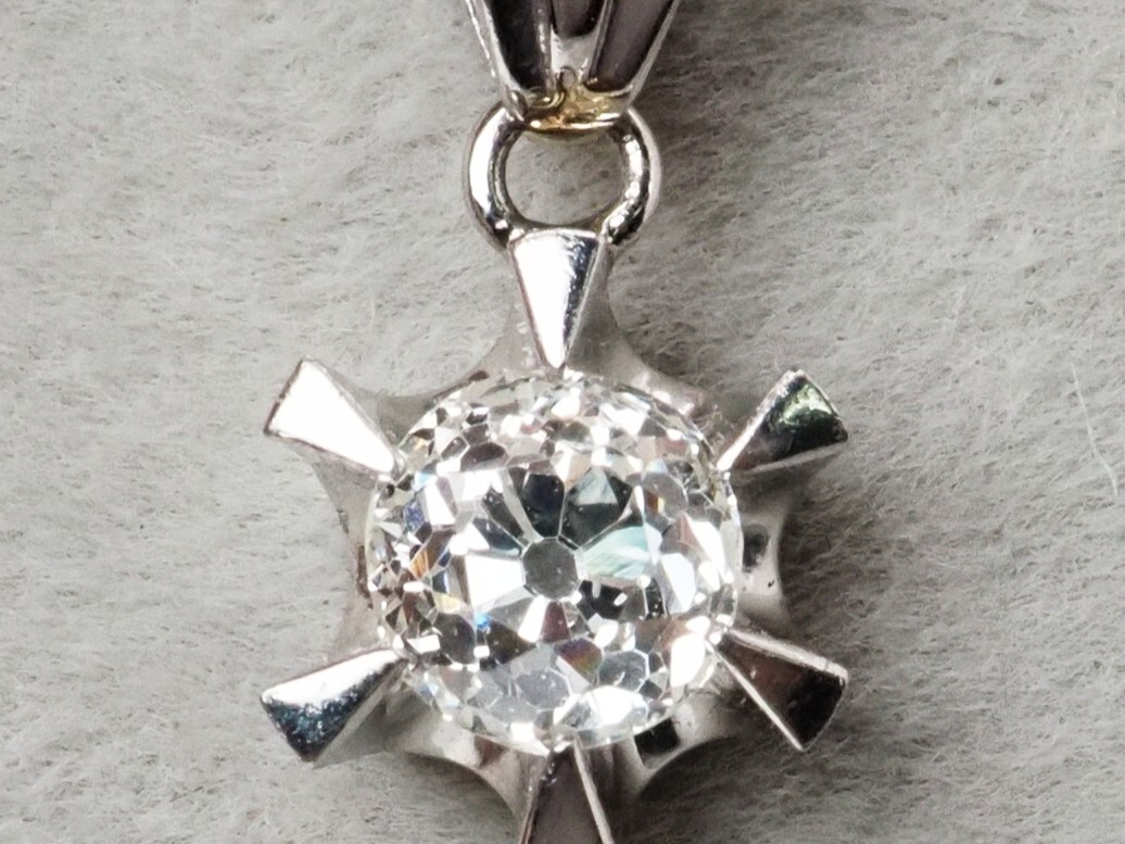 Yahoo!オークション - 【5863P】Pt900 天然ダイヤモンド 0.39ct/1.0g ...