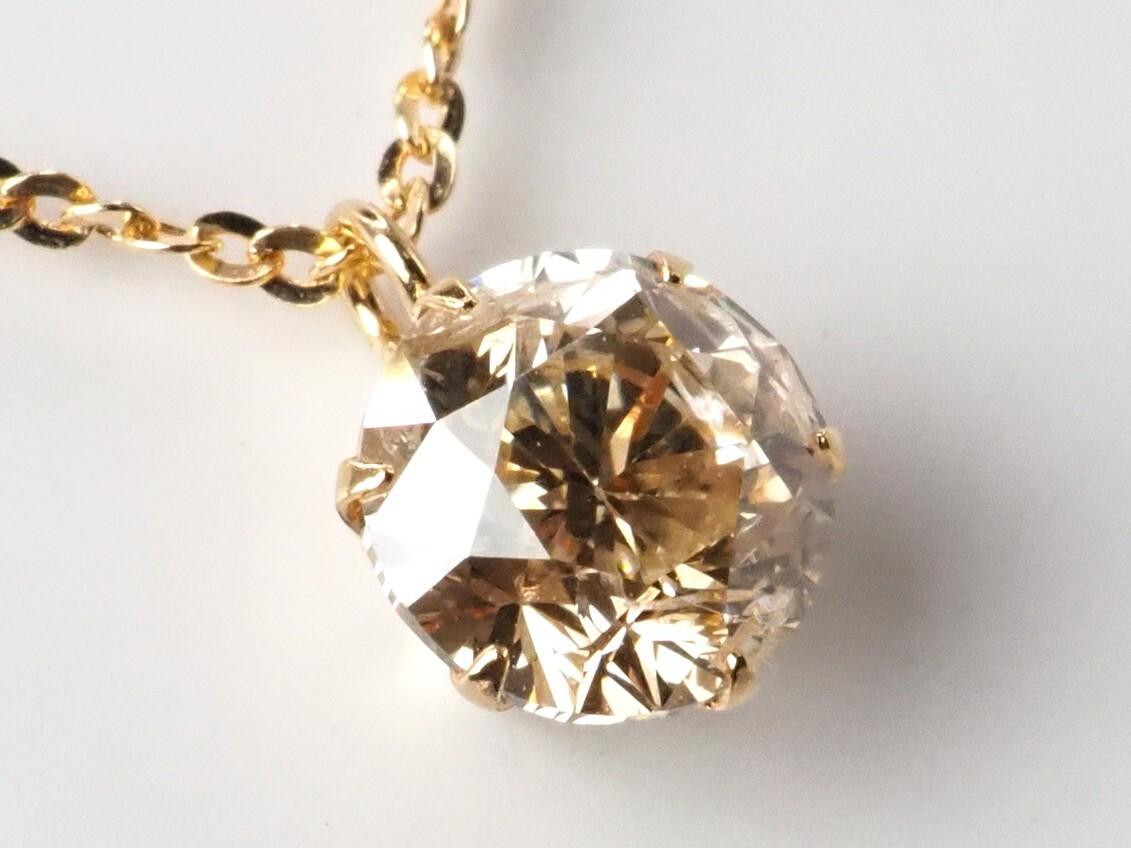 Yahoo!オークション - 【6851P】K18 天然ダイヤモンド 0.80ct/1.8g ネ...