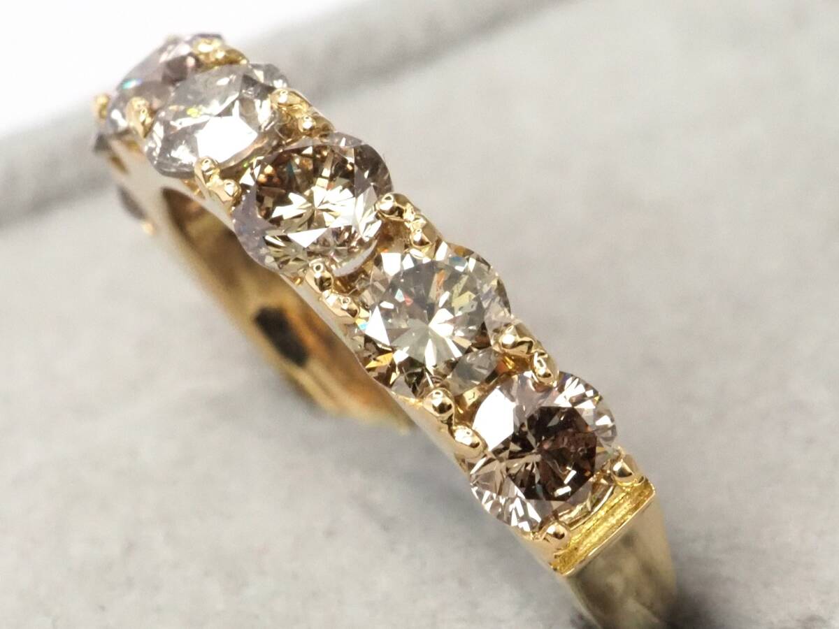 Yahoo!オークション - 【6677A】K18 天然ダイヤモンド 7P/1.75ct/1.86g...