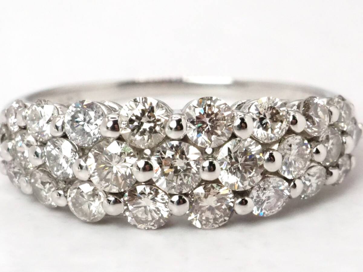 Yahoo!オークション - 【6860A】Pt950 天然ダイヤモンド 1.00ct/3.2g/...