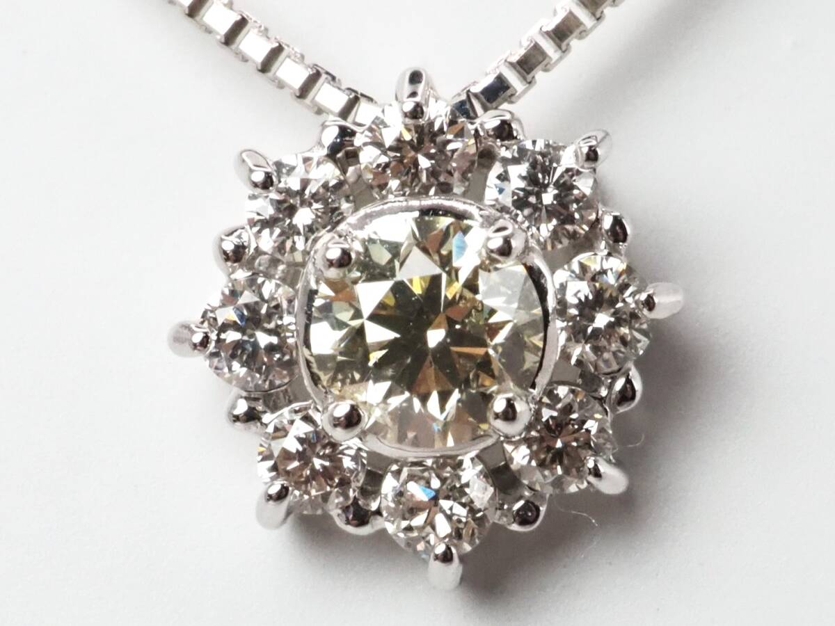 Yahoo!オークション - 【6891M】K18WG 天然ダイヤモンド 0.40ct/2.38g ...