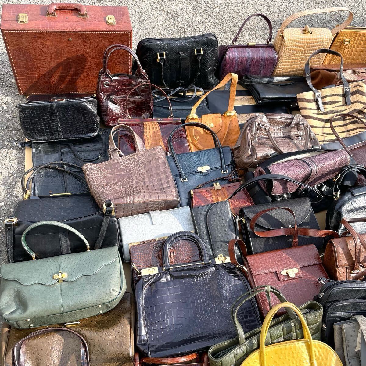 1円スタート 動物革 エキゾチック アニマル バッグ 122点 まとめ クロコダイル オーストリッチ パイソン リザード JRA含む y-042801-35(クロコダイル)｜売買された ...