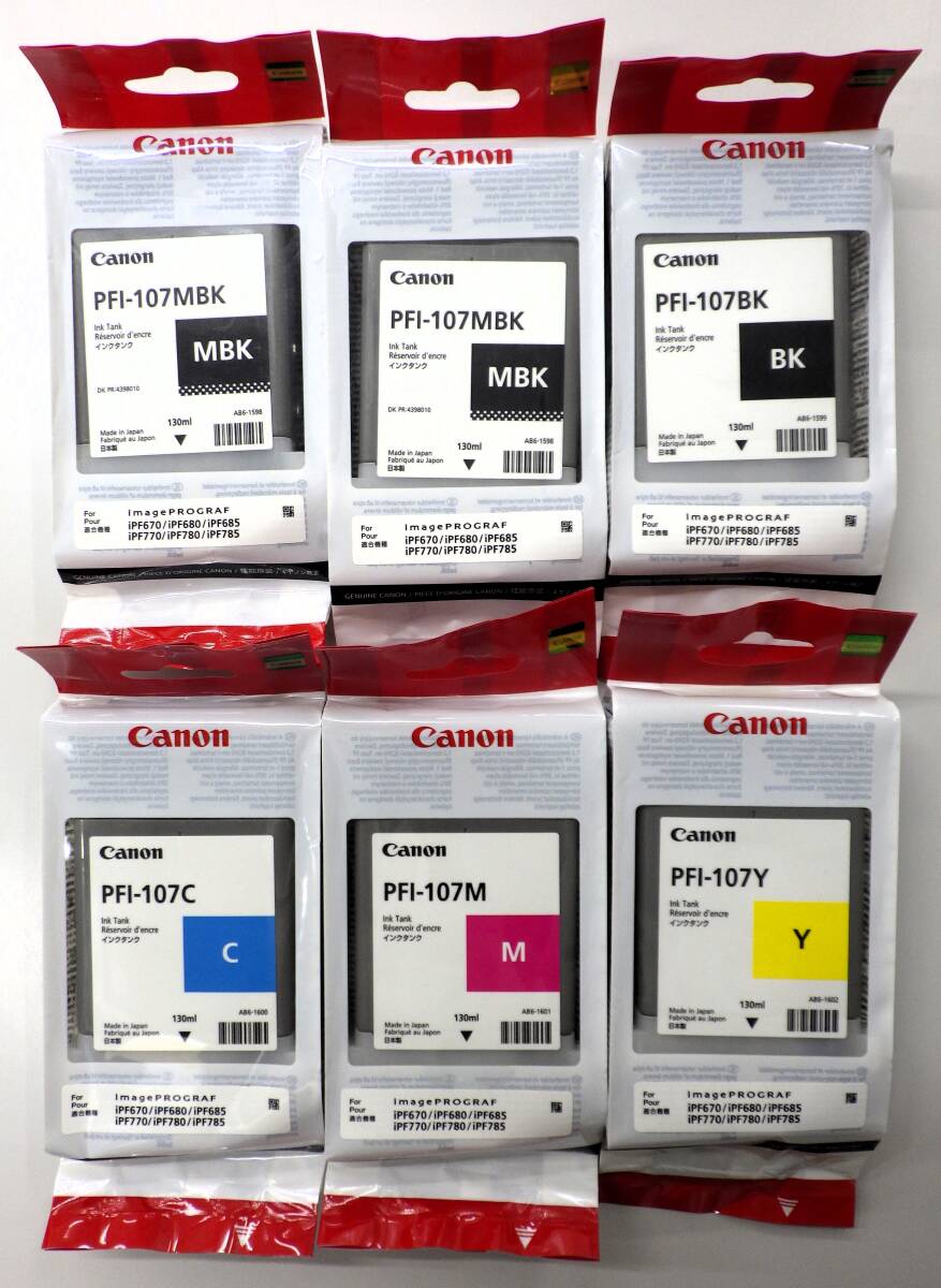 キャノン インクタンク PFI-107MBK/PFI-107BK/PFI-107C/PFI-107M/PFI-107Y 期限切れ(キヤノン)｜売買されたオークション情報、yahooの商品情報を ...