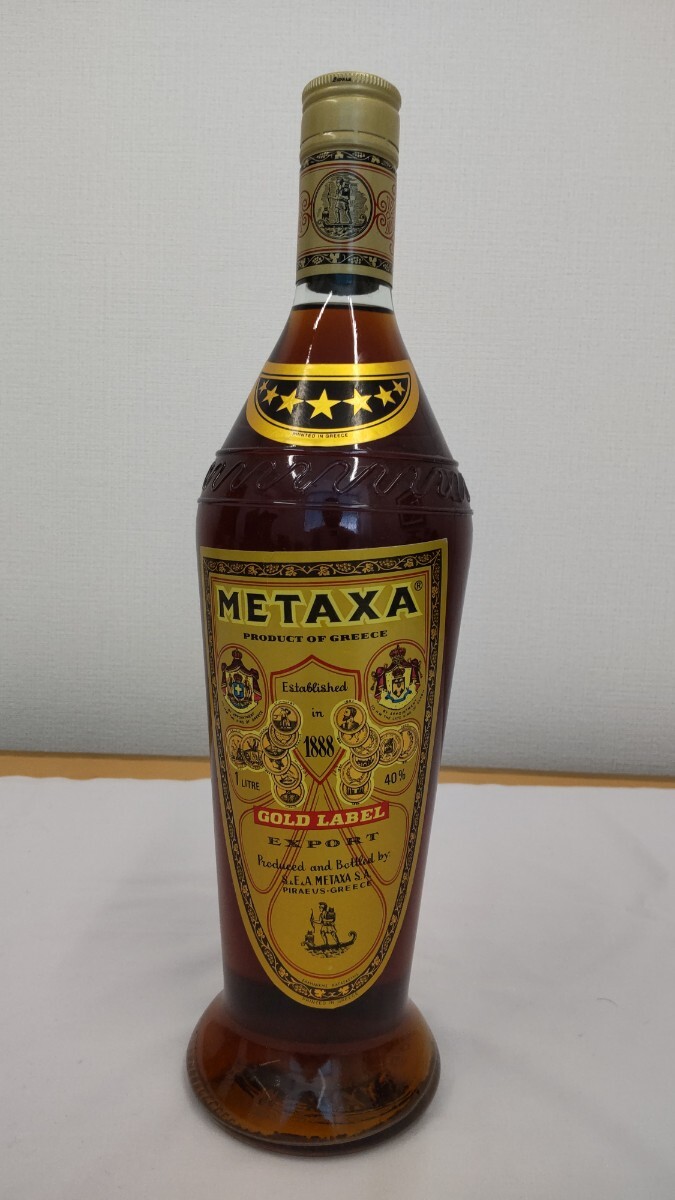 Yahoo!オークション - 洋酒 METAXA GOLD LABEL 1 000ml 40% 未開栓 333...