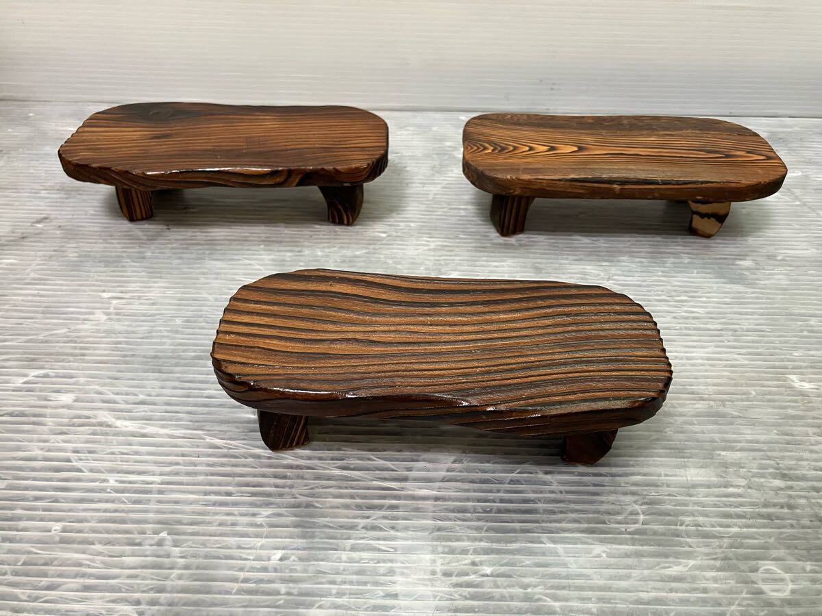 Yahoo!オークション - K280 未使用 秋田杉細工 置き台 一枚板 無垢 花...