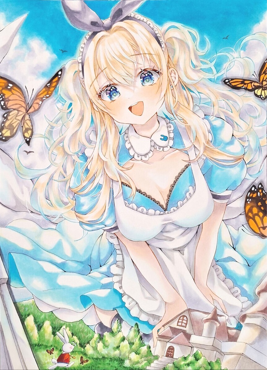 オリジナル手書きイラスト 不思議の国のアリス 巨大化 A4サイズ 水彩紙 原画(手描きイラスト)｜売買されたオークション情報、yahooの商品情報をアーカイブ公開 - オークファン ...
