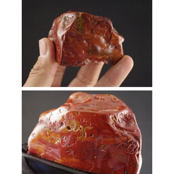 Yahoo!オークション - ジャスパー原石磨き191g 佐渡の赤玉石 /jsp-...