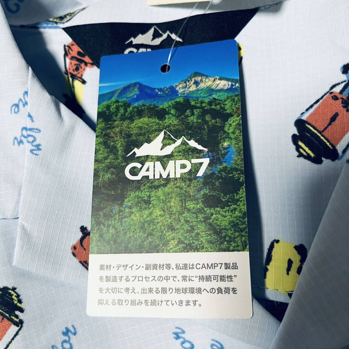 Yahoo!オークション - Mサイズ CAMP7 総柄 半袖 プリントシャツ 軽量 ...