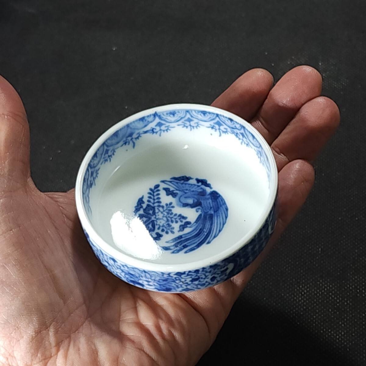 Yahoo!オークション - 染付鳳凰 手塩皿 7 5cm 未使用 /小皿/豆皿/食器/...