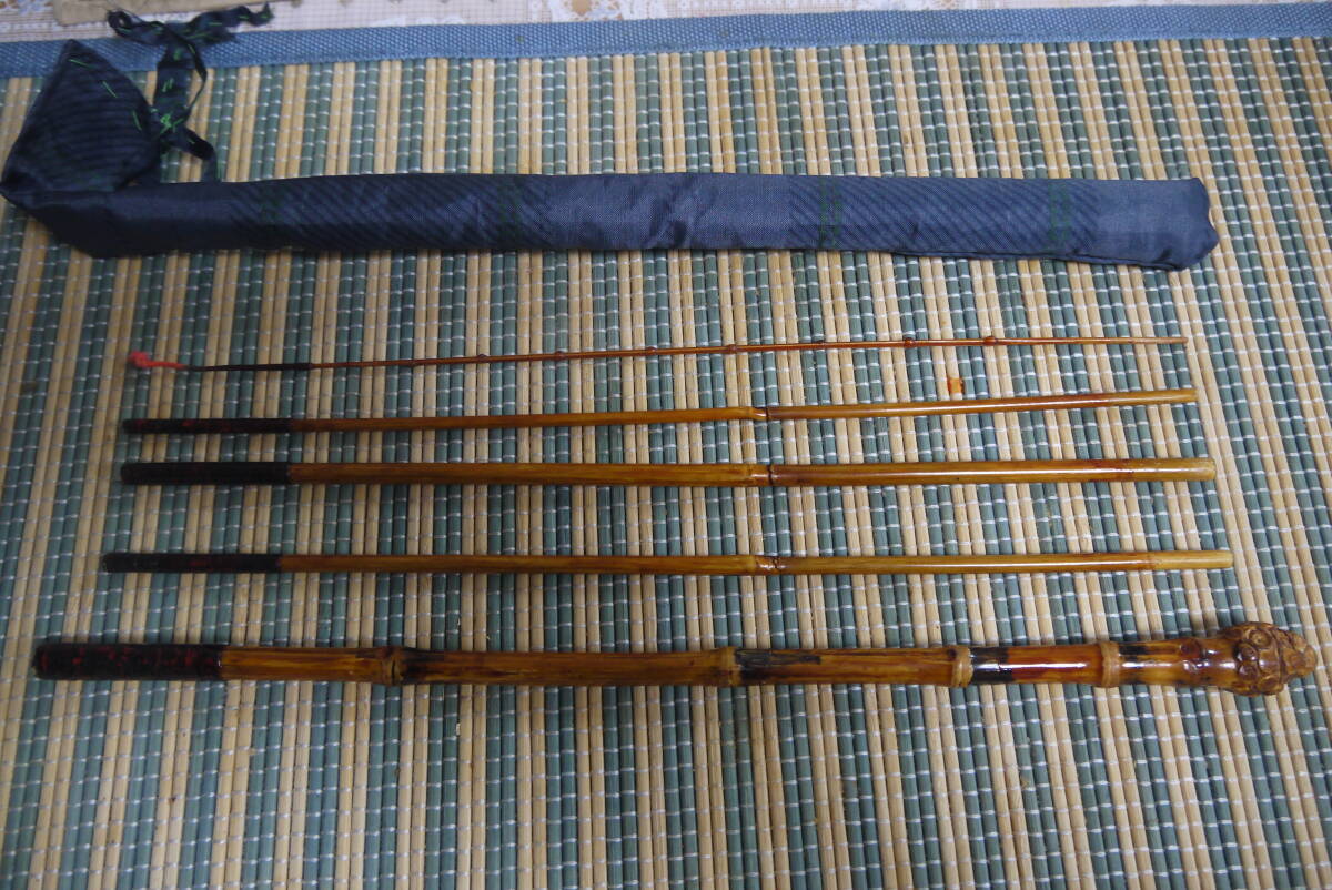 Yahoo!オークション - 【HD21229】和竹 タナゴ竿 エビ 小物 5本継 120...