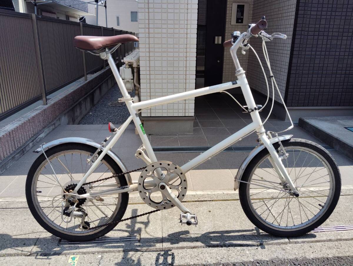 Yahoo!オークション - サイマ michikusa 自転車 ミニベロ ホワイト 6段...