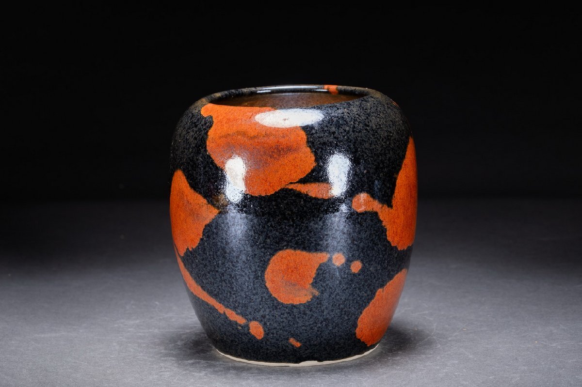 Yahoo!オークション - 【善古堂】椋木春水（英三）黒彩建水 茶煎道具 ...