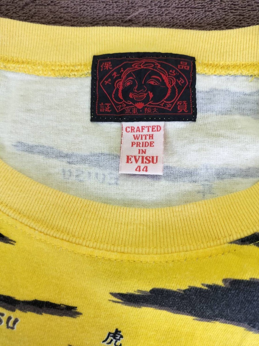 Yahoo!オークション - エビス EVISU 虎耳 Tシャツ 黄色 44