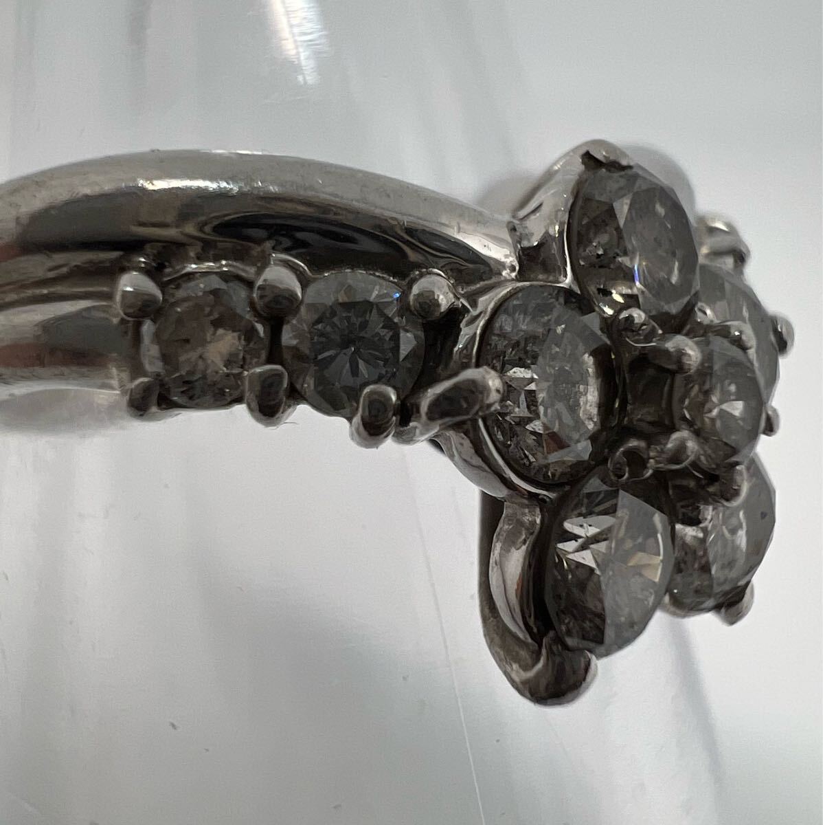 Yahoo!オークション - 1円 Pt900 リング ダイヤモンド 1ct 11号 6.53g ...