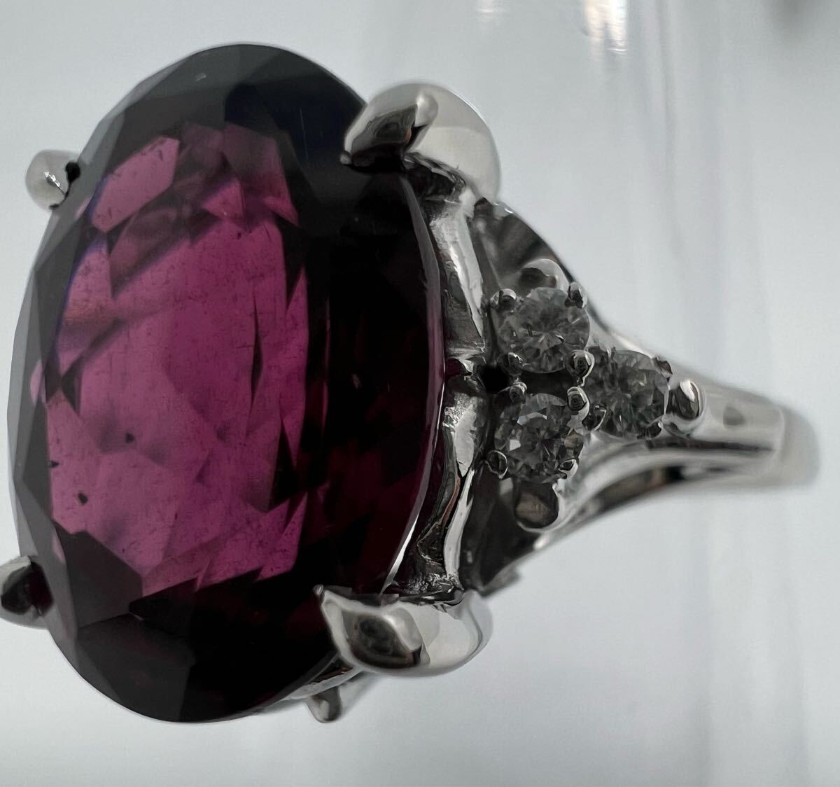 Yahoo!オークション - 1円 Pt900 色石 6.69ct ダイヤモンド 0.11ct 12...