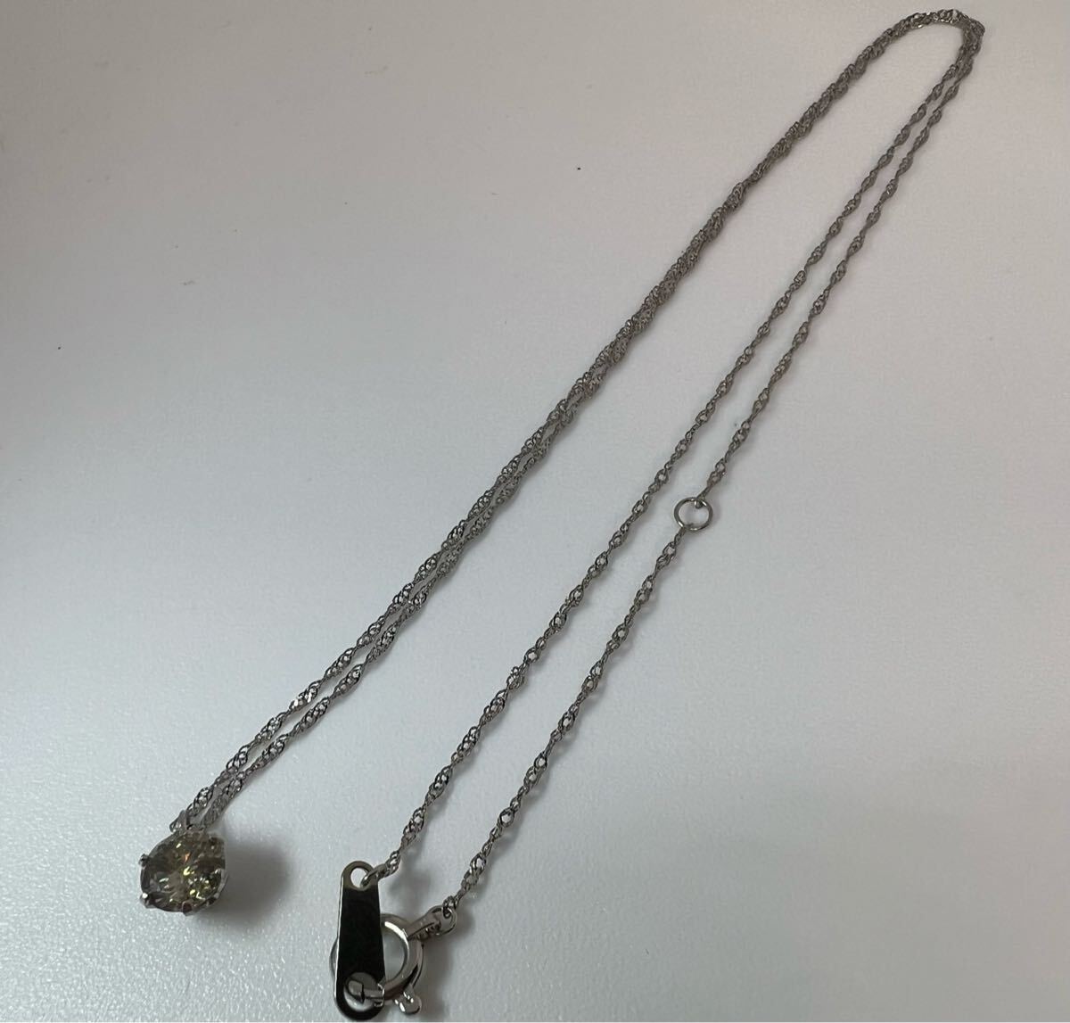 Yahoo!オークション - 1円 Pt850/Pt900 ネックレス ダイヤモンド 0.4ct...