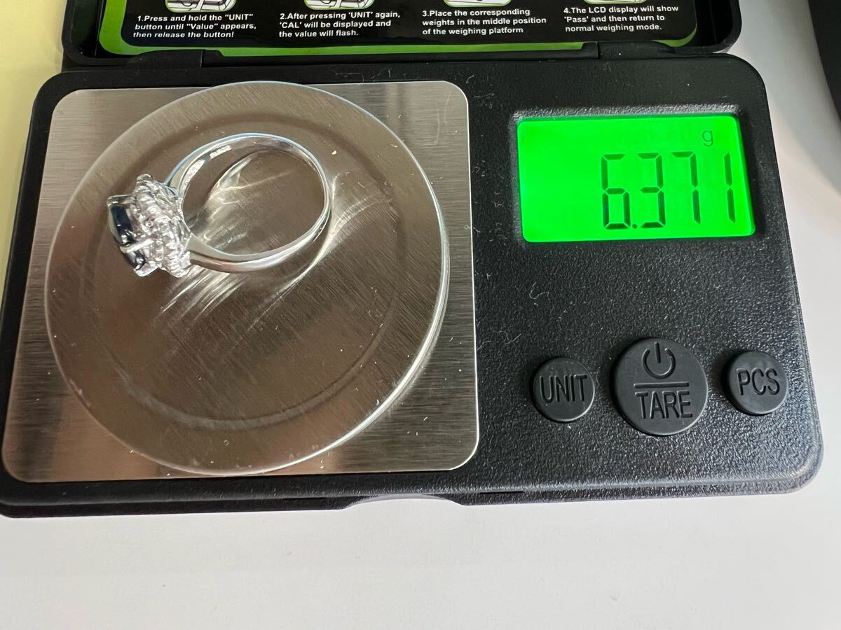 Yahoo!オークション - 1円 Pt900 リング サファイア 2.11ct ダイヤモン...