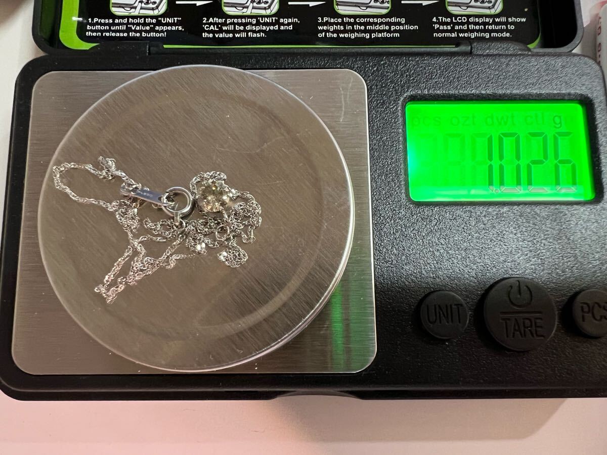 Yahoo!オークション - 1円 Pt850/Pt900 ネックレス ダイヤモンド 0.4ct...