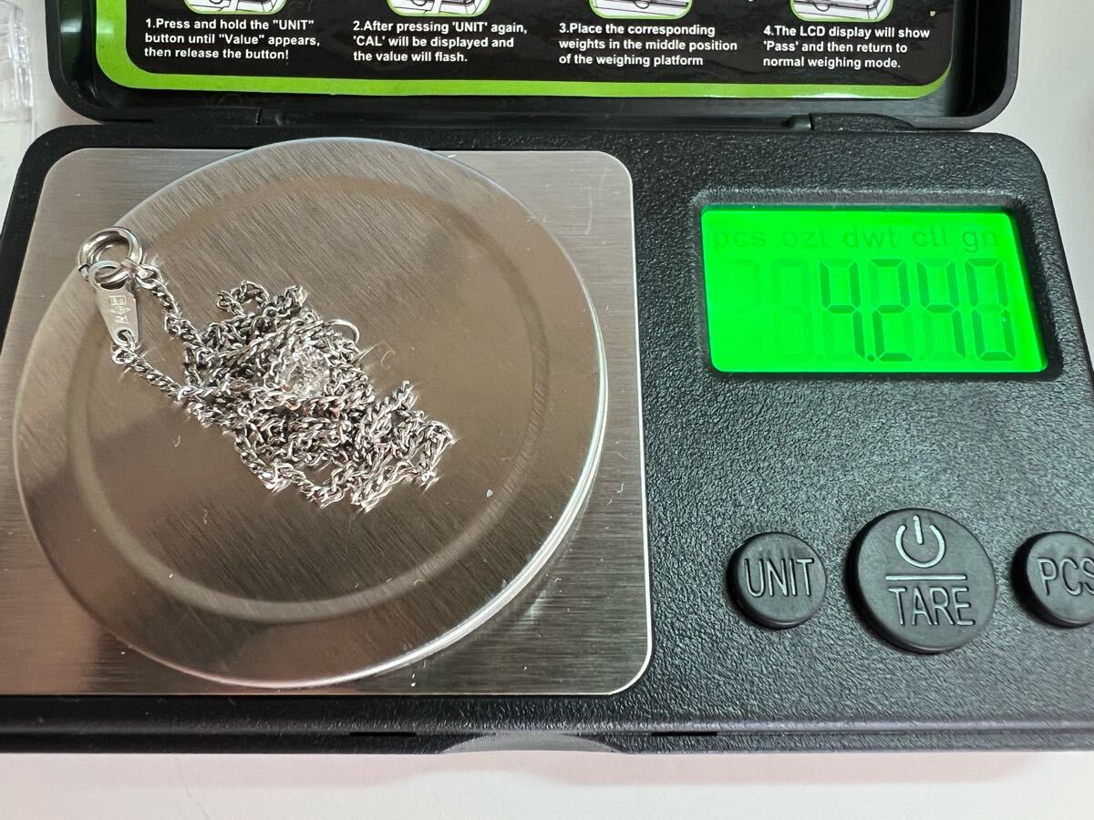 Yahoo!オークション - 1円 Pt850 ネックレス ダイヤモンド 0.417ct 4....