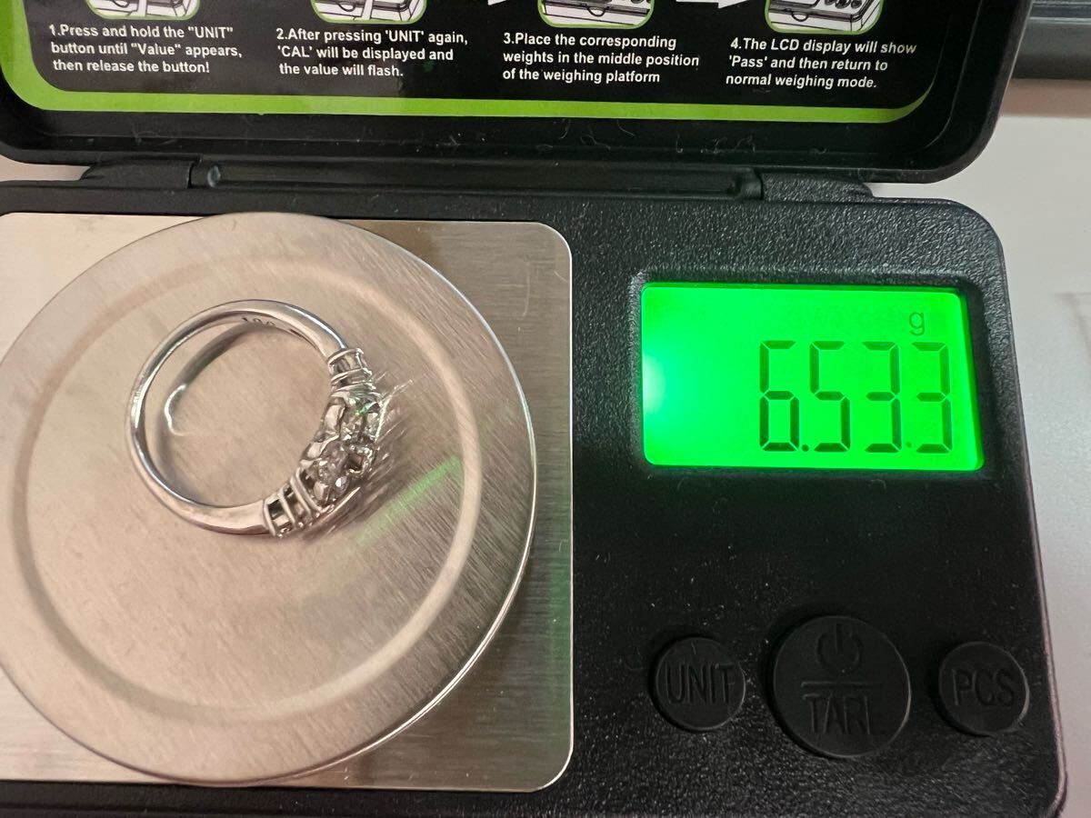 Yahoo!オークション - 1円 Pt900 リング ダイヤモンド 1ct 11号 6.53g ...