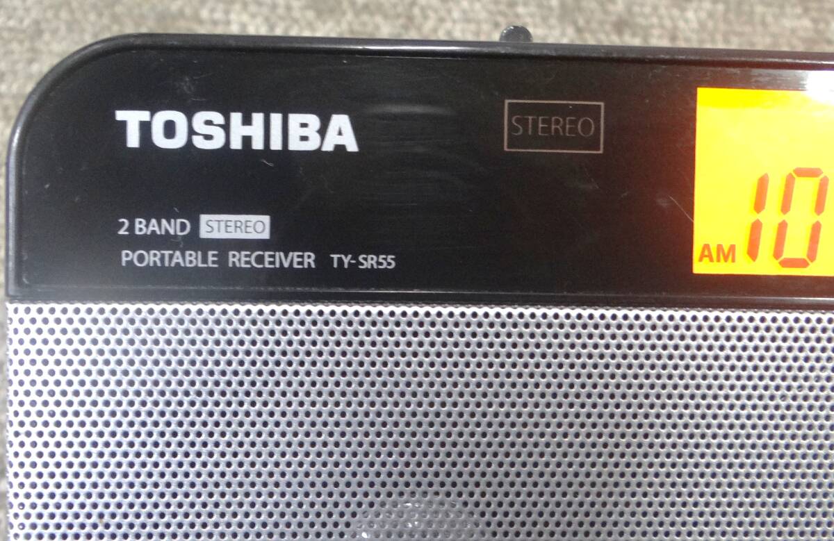 Yahoo!オークション - VT0497 TOSHIBA AM/FMステレオラジオ TY-SR55 中...