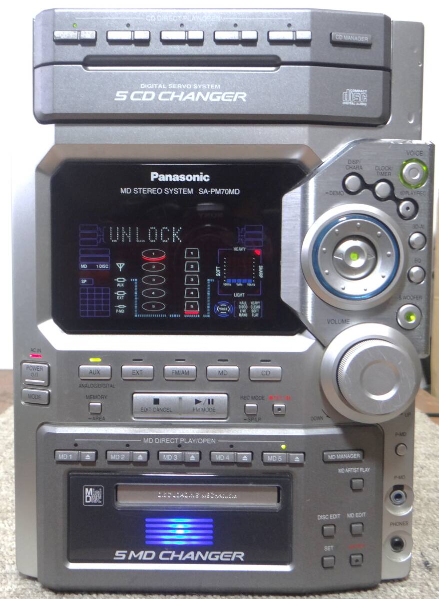 Yahoo!オークション - VT0536 Panasonic SA-PM70MD MD STEREO SYSTEM ...