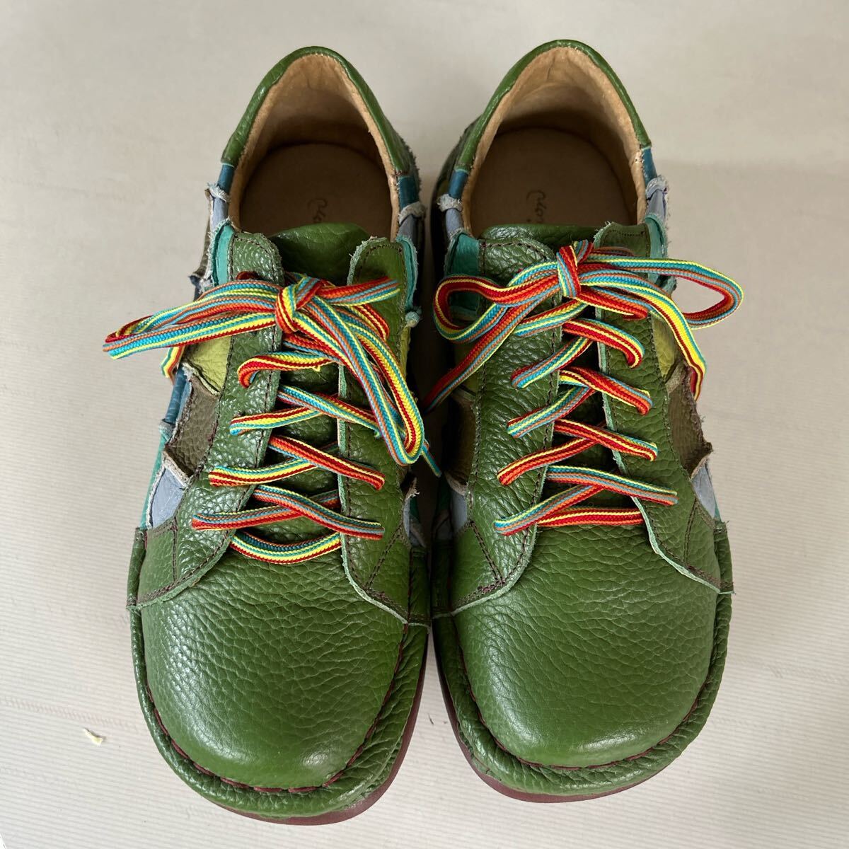 Yahoo!オークション - 【estacion】エスタシオン ハンドメイド 本革 ス...