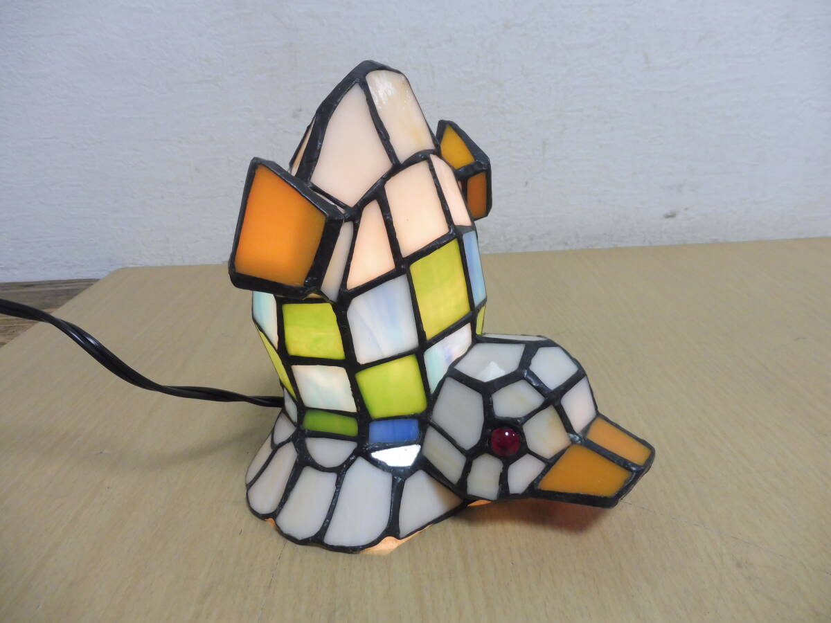 Yahoo!オークション - 「752/T2A」ステンドグラスランプ アヒル 鳥 テ...
