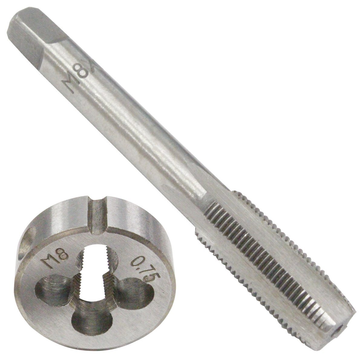 Yahoo!オークション - 『M8×P0.75』タップダイス セット 目立て ネジ ...