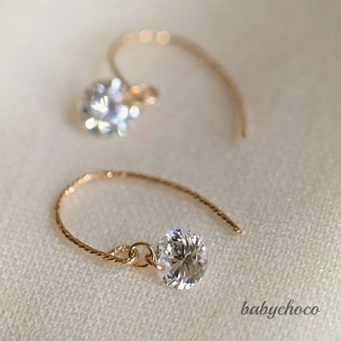 Yahoo!オークション - 最高級AAACZダイヤフックピアス