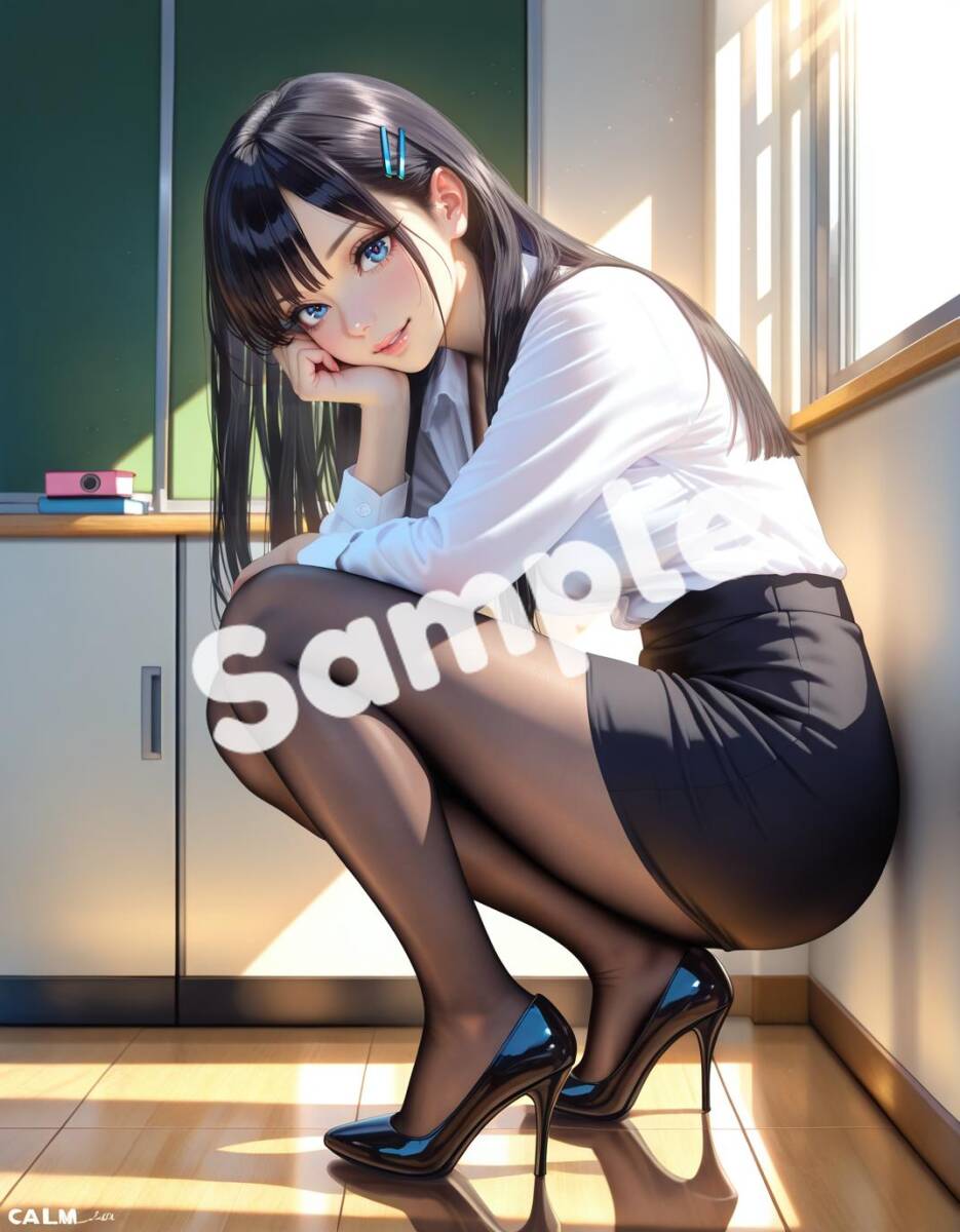 Yahoo!オークション - Y1426 AI A4ポスター オリジナル 教師 OL おしり...