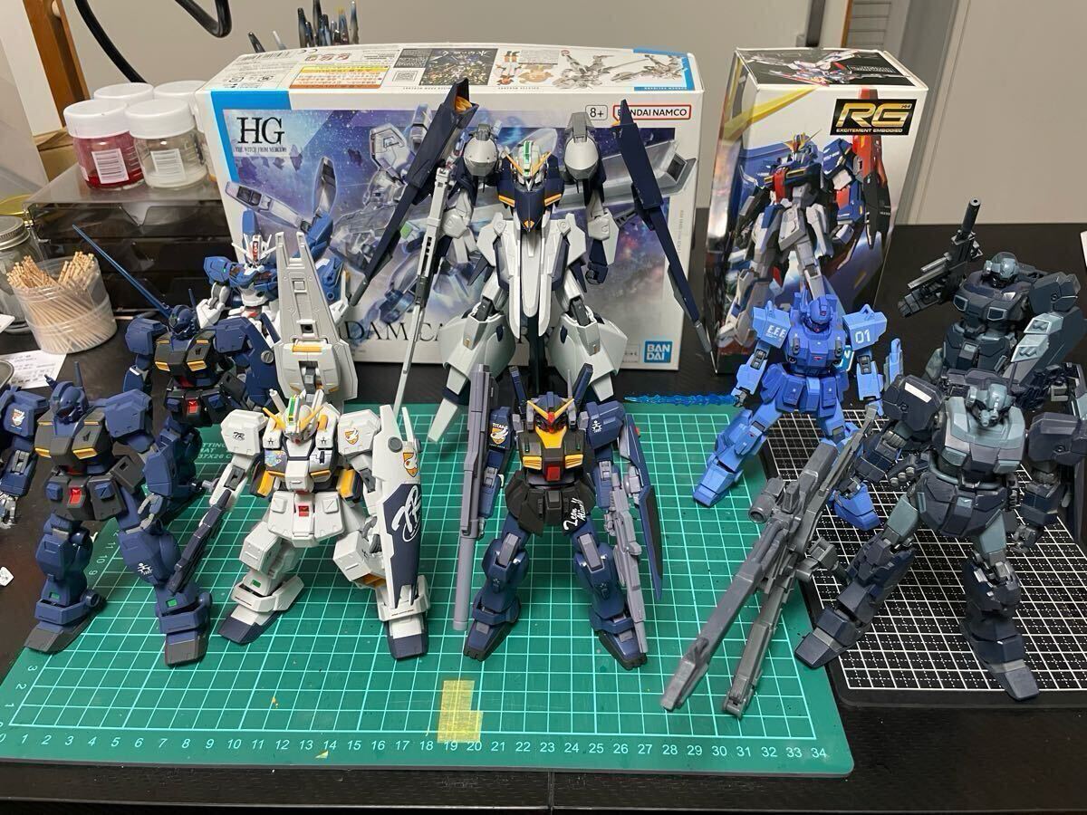 Yahoo!オークション - ガンプラ HG HGUC RG 素組完成品 セット まとめ...