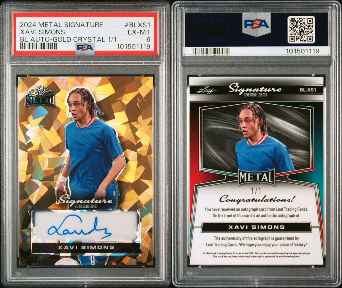 Yahoo!オークション - 【PSA6】1/1 2024 LEAF METAL SIGNATURE SERIES ...