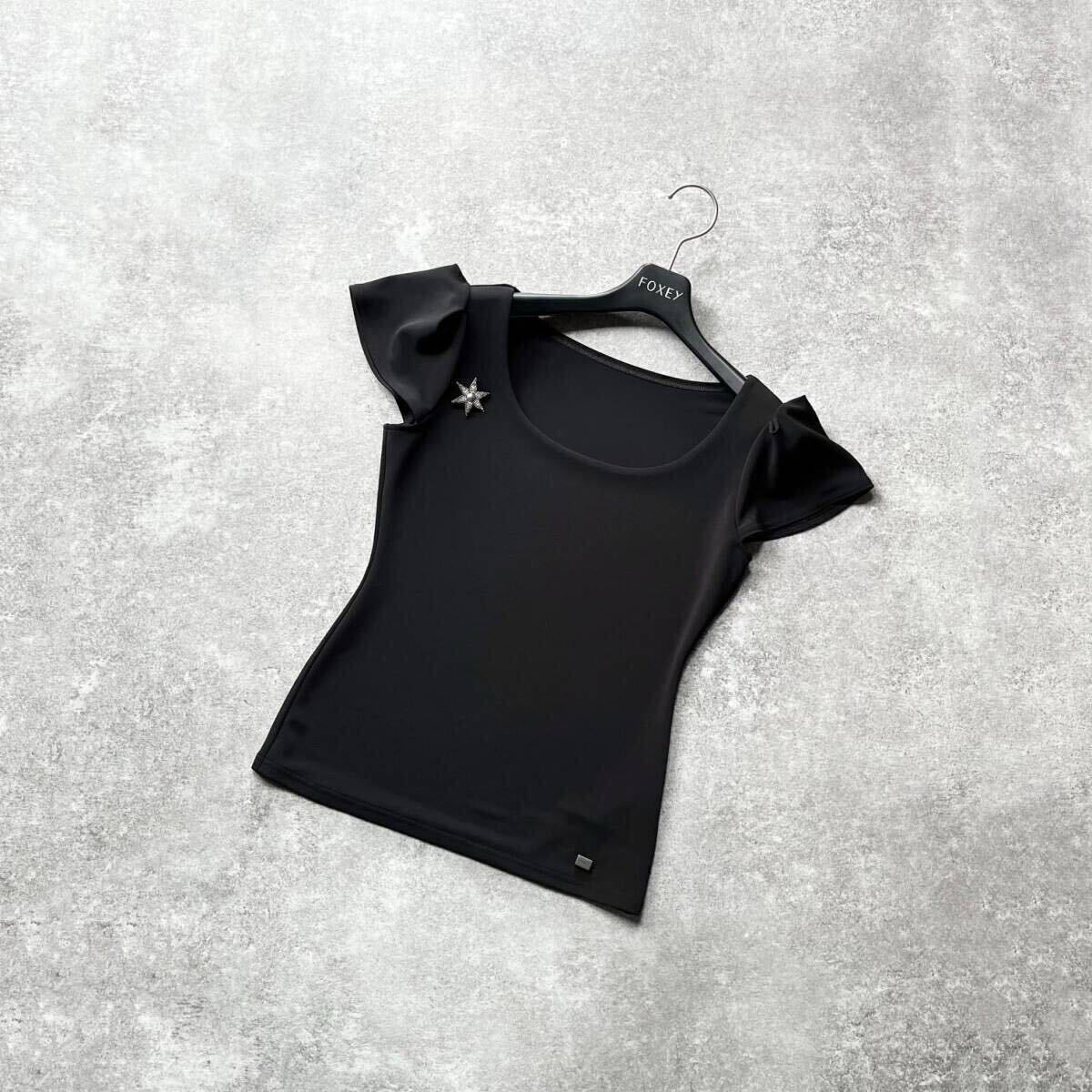 Yahoo!オークション - FOXEY NY 38 ブラック ジャージーカットソー