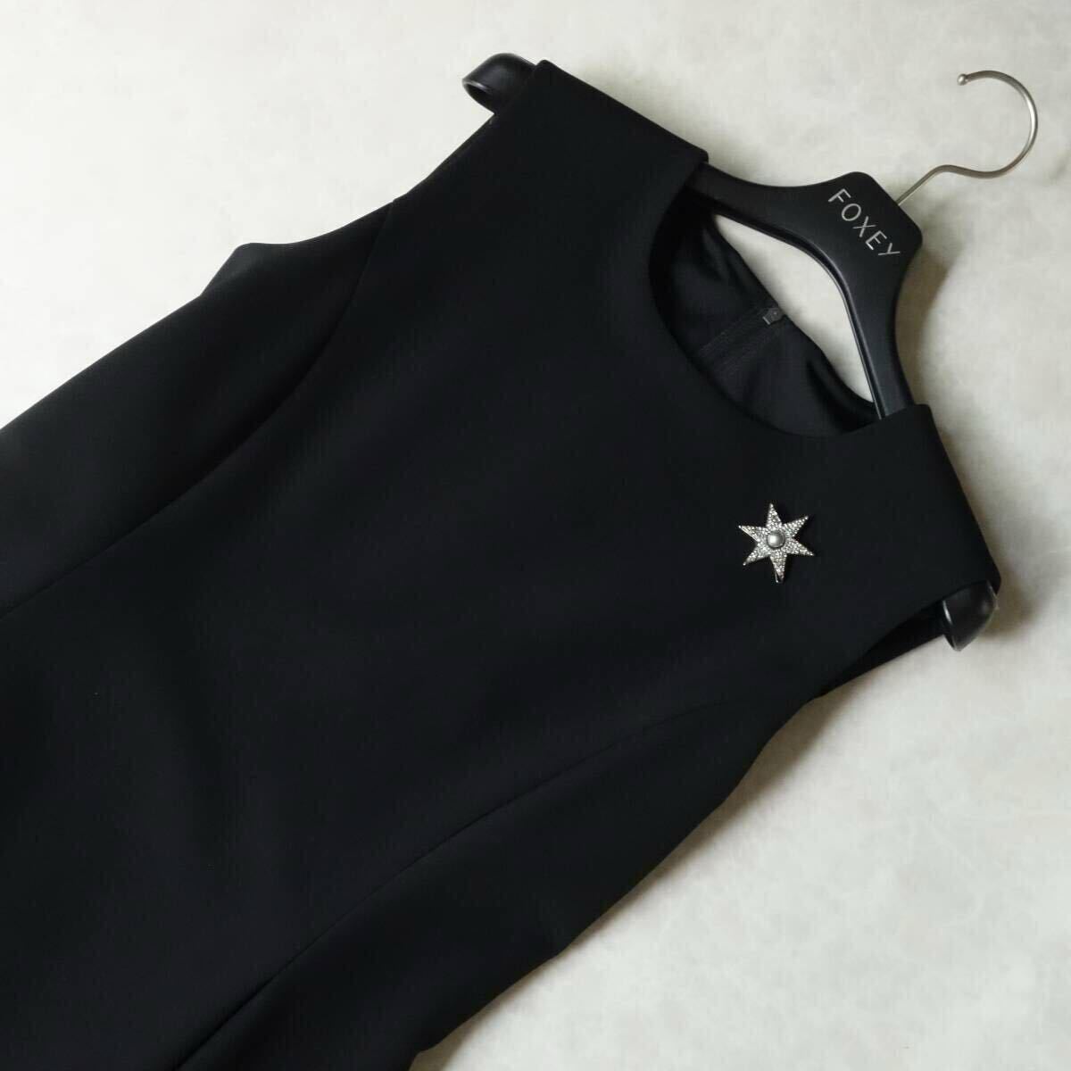 Yahoo!オークション - FOXEY NY 38 ブラック ベージュレース ワンピー...