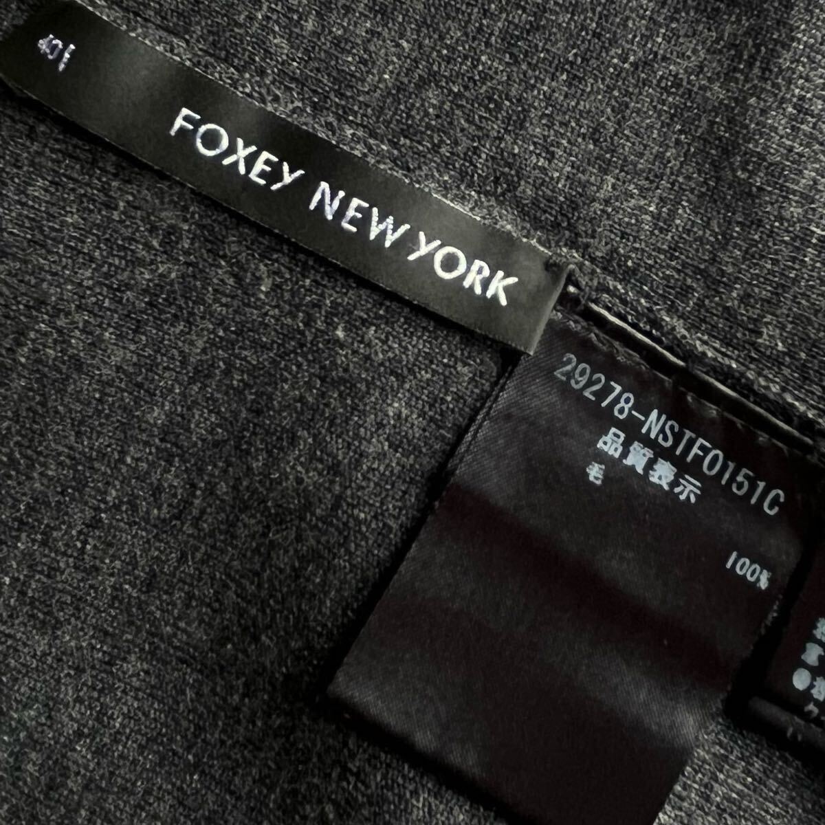 Yahoo!オークション - FOXEY NY 40 黒ビーズ グレーニット