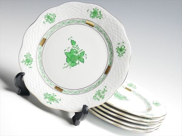 Yahoo!オークション - K903 HEREND ヘレンド アポニー グリーン プレー...