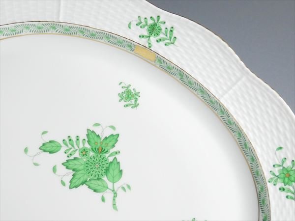 Yahoo!オークション - K902 HEREND ヘレンド アポニー グリーン オーバ...