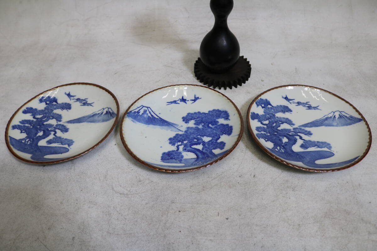 Yahoo!オークション - 【伊董】c106.アンティーク レトロ 古いお皿松...