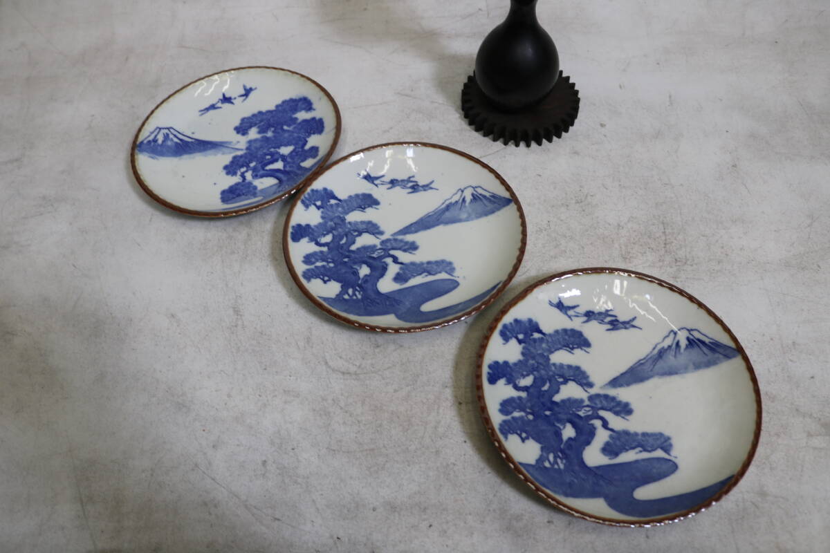 Yahoo!オークション - 【伊董】c106.アンティーク レトロ 古いお皿松...