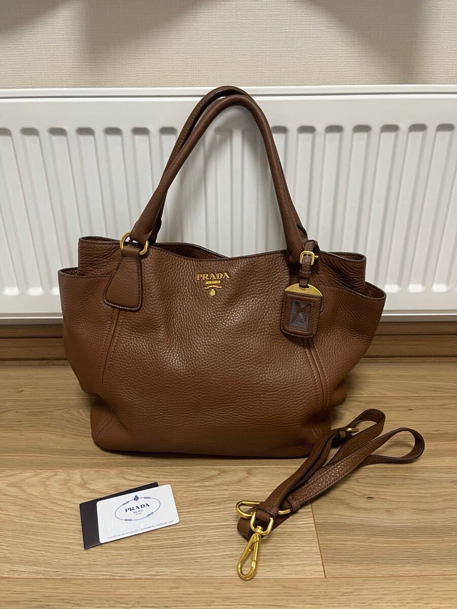 Yahoo!オークション - プラダ PRADA VIT.DAINO レザー トートバッグ 2W...