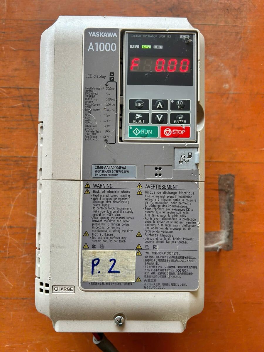 Yahoo!オークション - P2 YASKAWA A1000 YASKAWA INVERTER CIMR-AA2A00...