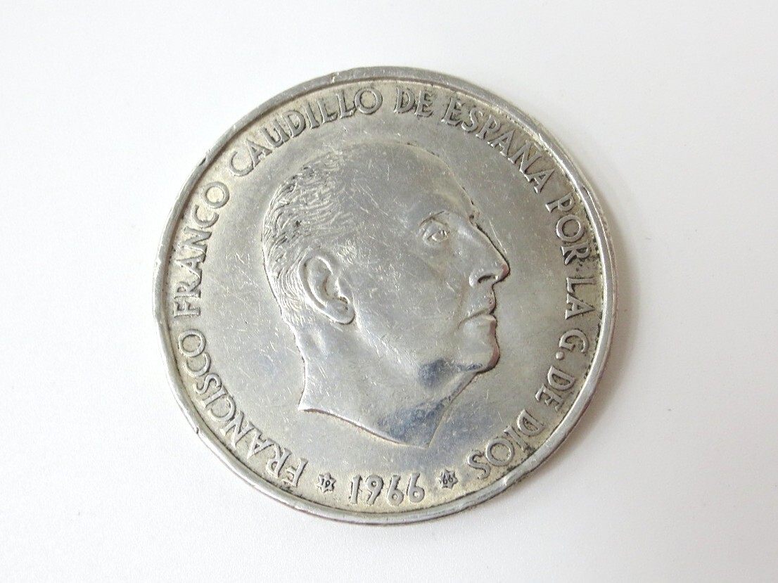 6-204 1966年 スペイン フランシスコ フランコ 100ペセタ 銀貨 コイン 硬貨 古銭 重量18.9g(ヨーロッパ)｜売買されたオークション情報、yahooの商品情報をアーカイブ公開 ...
