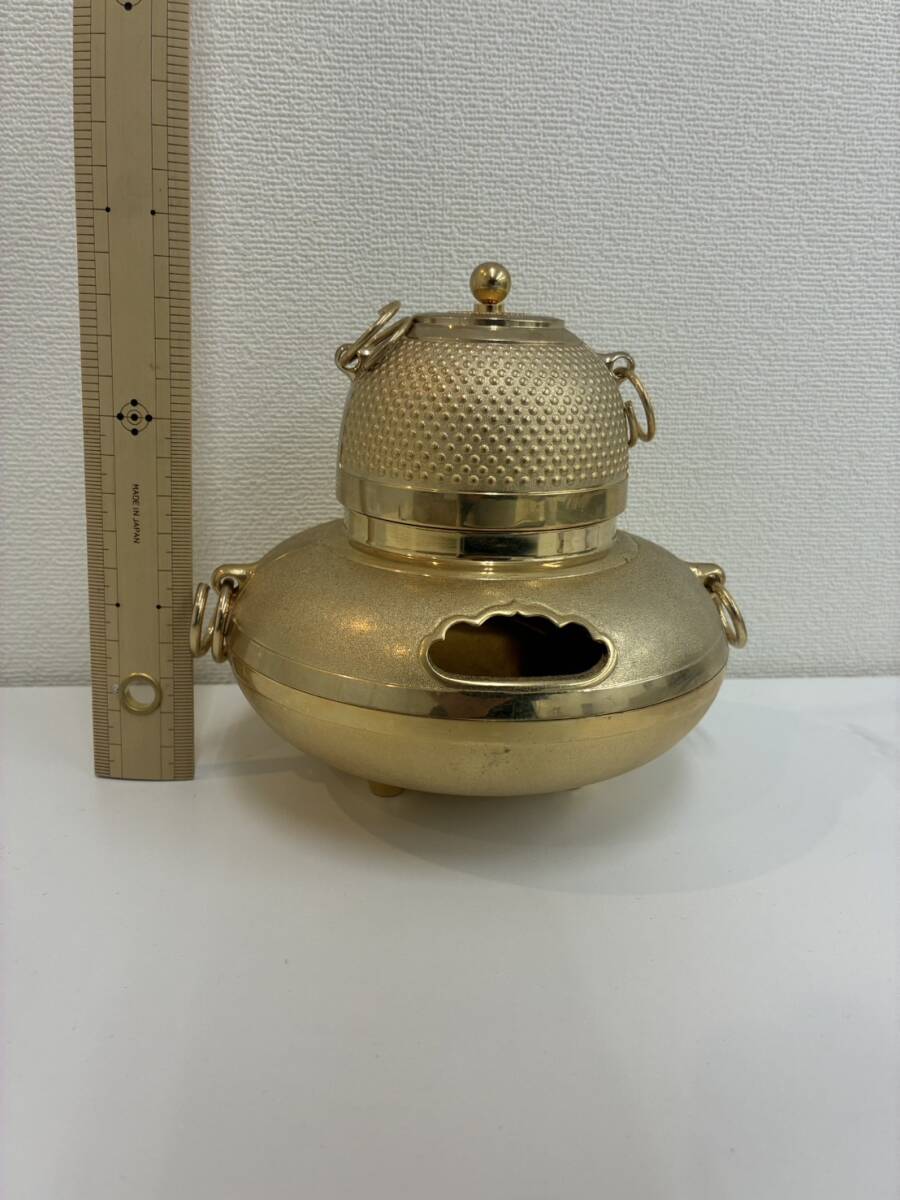 Yahoo!オークション - 【TG0626】K24 GP 金メッキ 香炉 約1172g コレク...