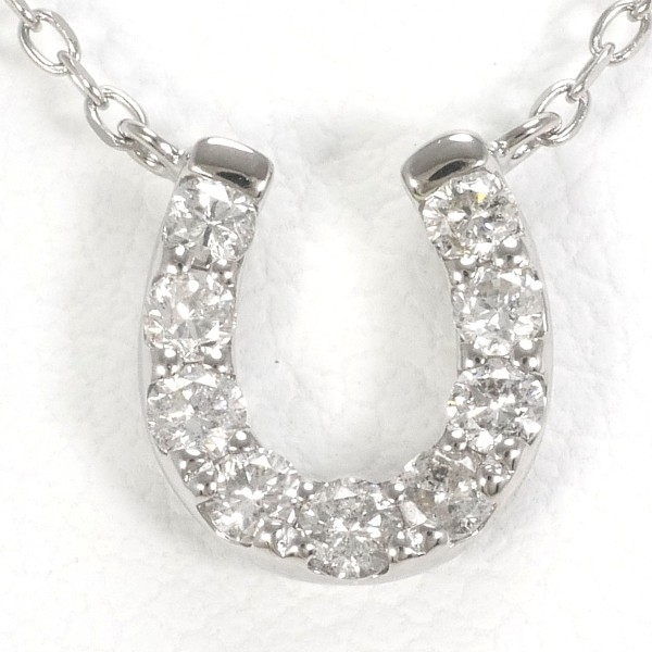 Yahoo!オークション - K10WG ネックレス ダイヤ 0.19 総重量約1.0g 約4...